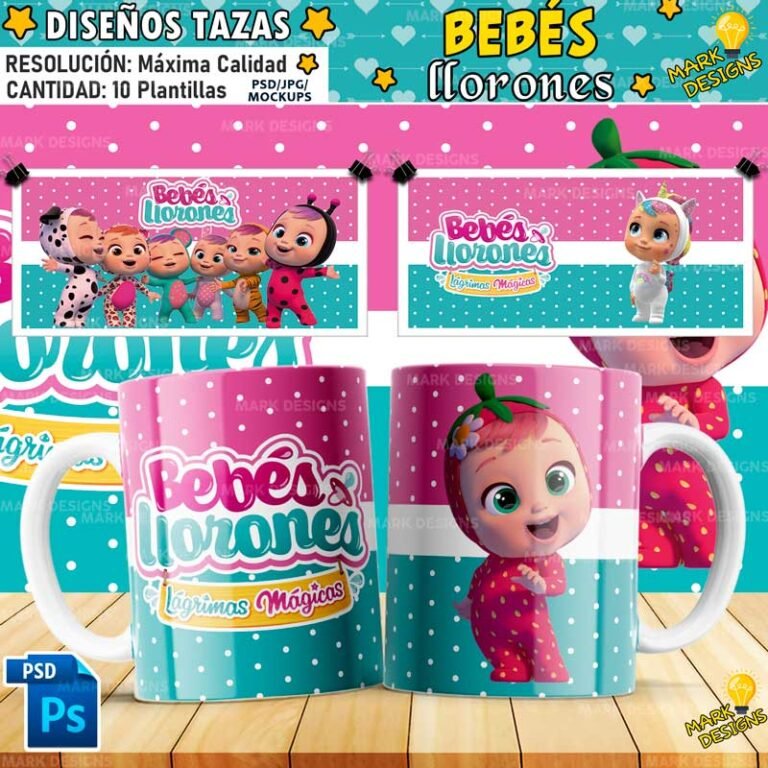 Plantillas de Bebés Llorones para Tazas - Mark Desgins