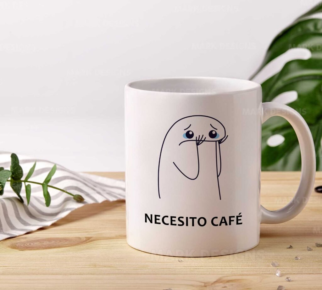 Diseños Necesito Café Tazas Editables - Mark Designs