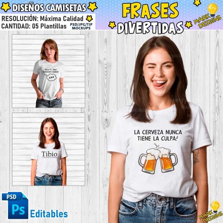 Frases Divertidas para Camisetas Sublimación - Mark Designs