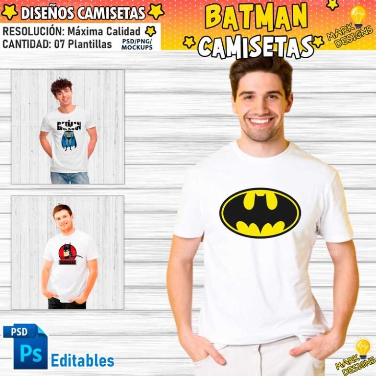 Plantillas de Batman para Camisetas Sublimación - Mark Designs