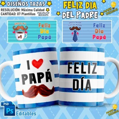 Plantillas De Tazas Día Del Padre Mark Designs