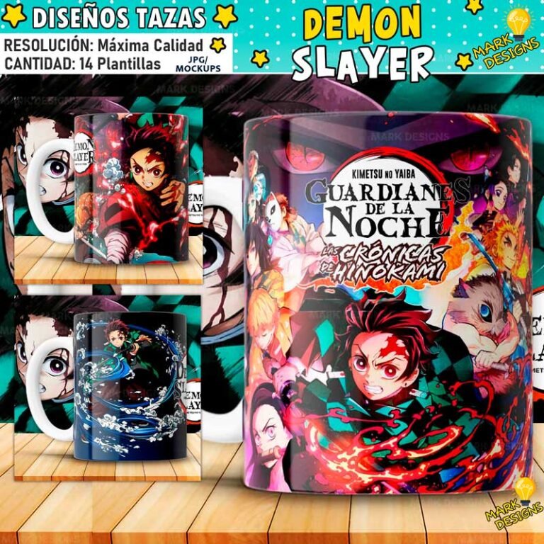 Diseños Demon Slayer para Tazas - Mark Designs