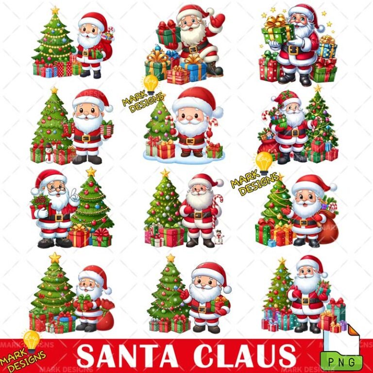 Imágenes Santa Claus en Png - Mark Designs